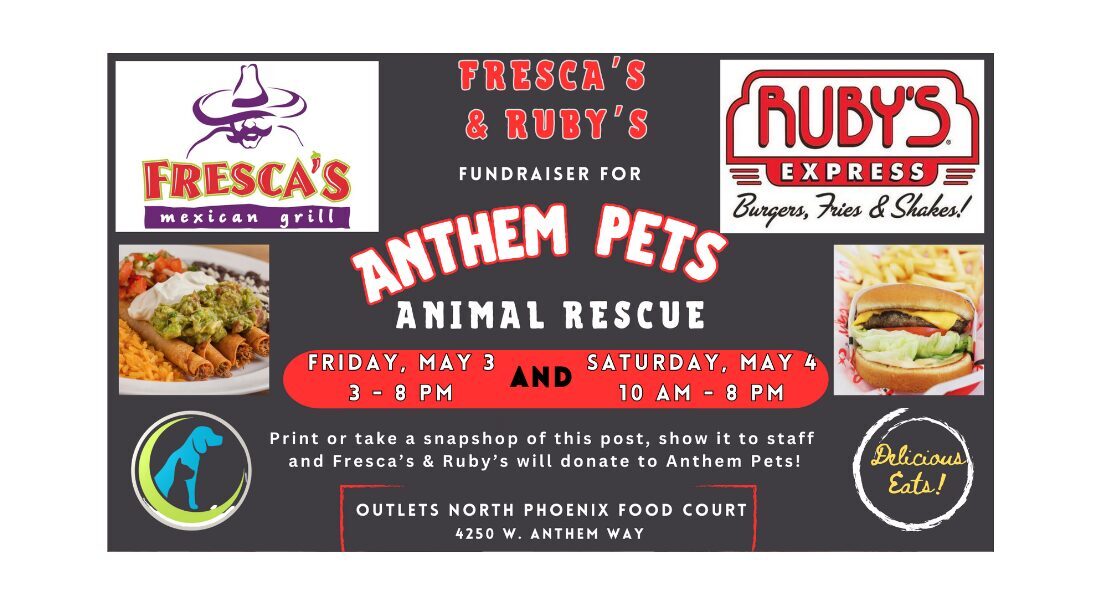 Fundraiser at Fresca's Mexican Grill & Ruby's Express - Anthem Pets ...