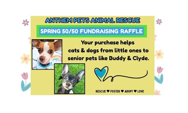 SPRING 50/50 RAFFLE for ♥ PETS ♥ - Anthem Pets Animal Rescue